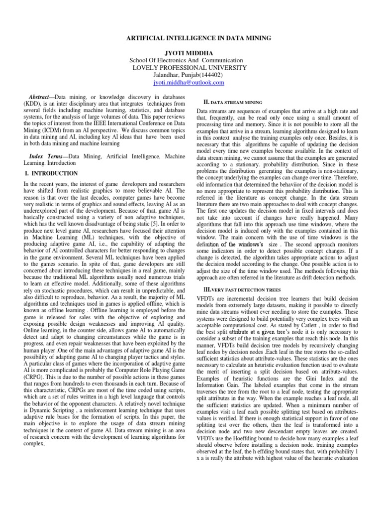 Artificial Intelligence in Data Mining | PDF | Artificial Intelligence ...