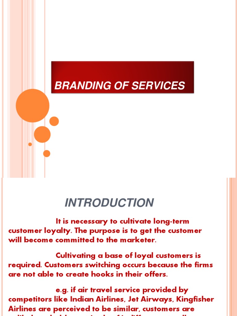 Branding of Services | PDF | Brand | Microeconomics