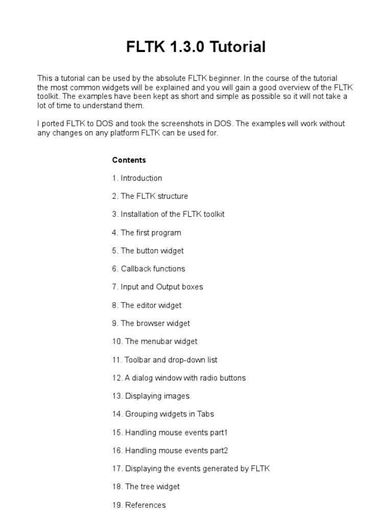 Fltk Tutorial Pdf Method Computer Programming Button Computing