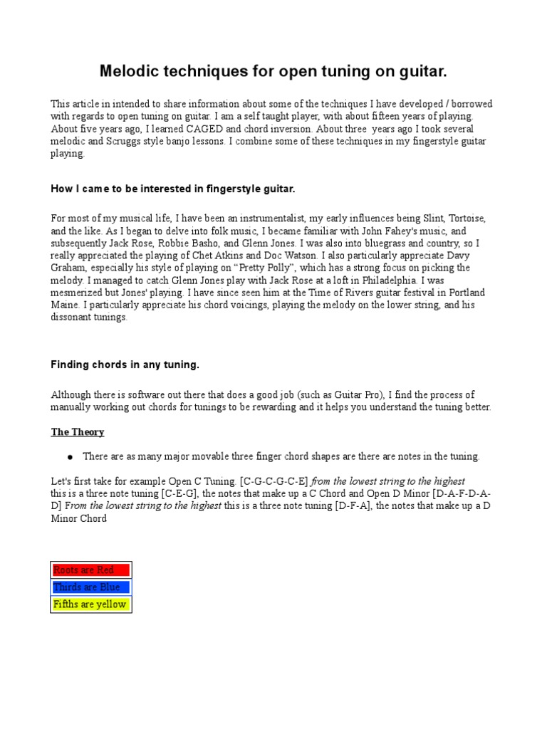 Finding Chords in Any Tuning: A Guide to Constructing Movable Chord Shapes in Open C and Open D ...