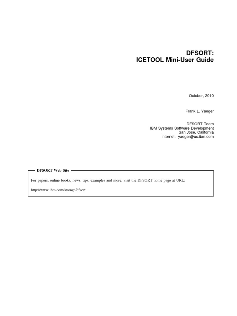 Dfsort Icetool | PDF | String (Computer Science) | Parameter (Computer Programming)