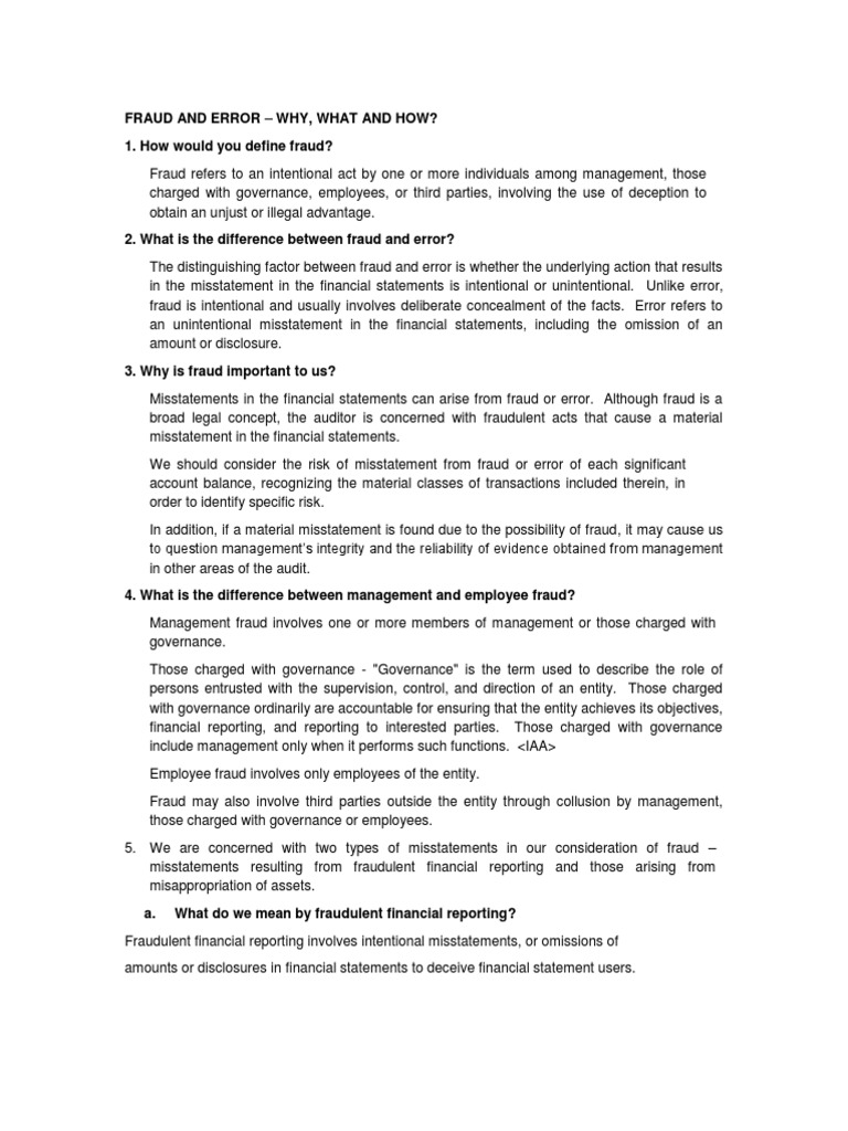 Understanding Fraud and Its Implications | PDF | Finance & Money Management