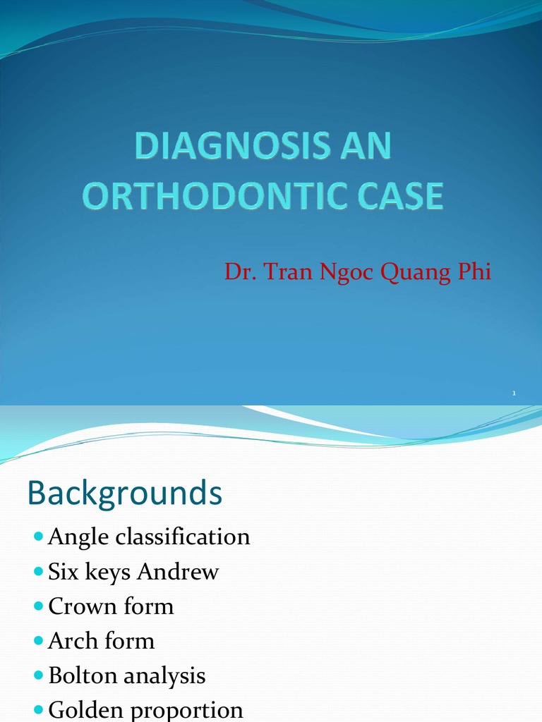 Diagnosis An Orthodontic Case | PDF | Orthodontics | Tooth