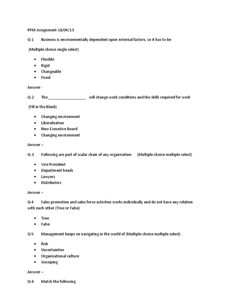 SCDL Latest Attempt Principles and Practices of Management Assignment ...