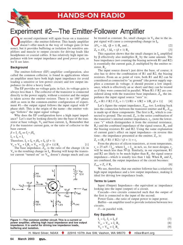 Emitter Follower Amplifier
