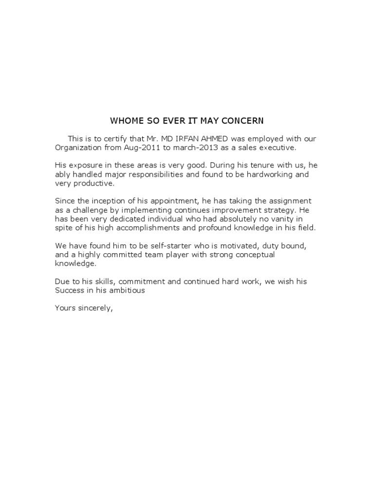 Whome So Ever It May Concern | PDF