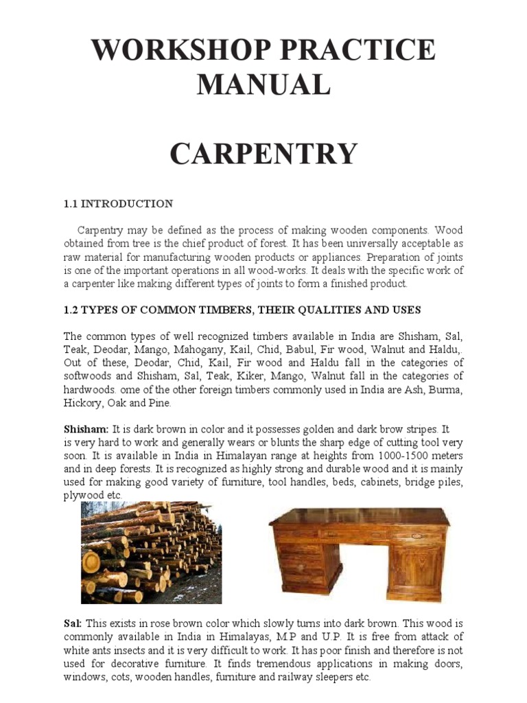 A Comprehensive Guide to Tools, Materials and Techniques in Carpentry ...