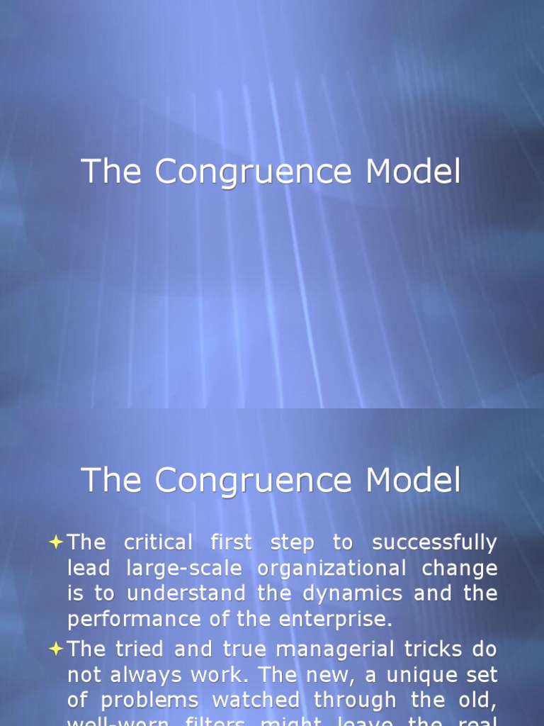 Understanding the Congruence Model | PDF | Strategic Management | Emergence