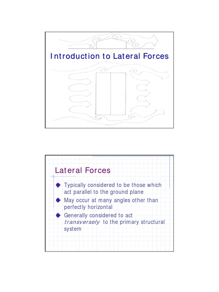 Introduction To Lateral Forces PDF | PDF | Framing (Construction) | Force