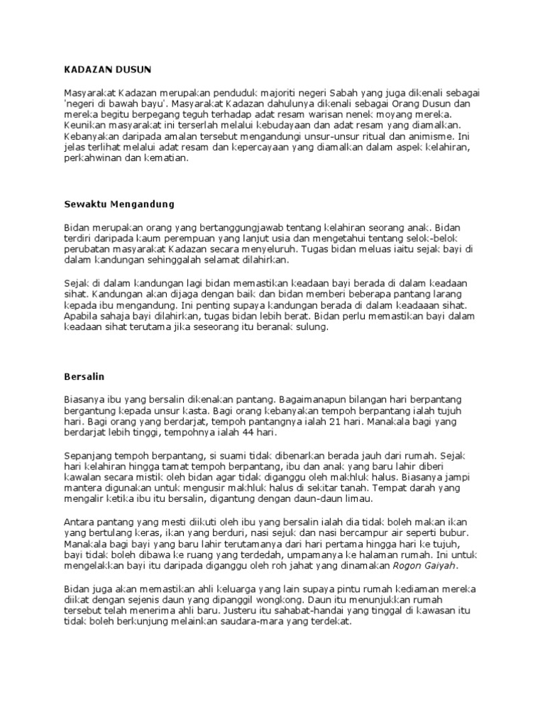 Kadazan Dusun | PDF