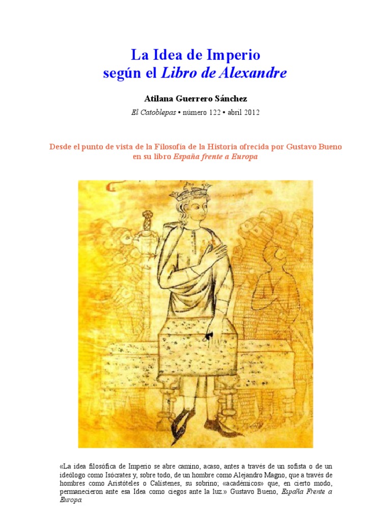 La Idea de Imperio en el Libro de Alexandre | PDF | Imperio español ...