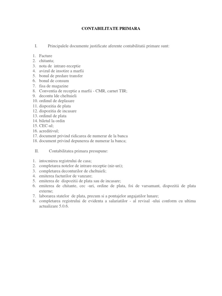 Contabilitate primara