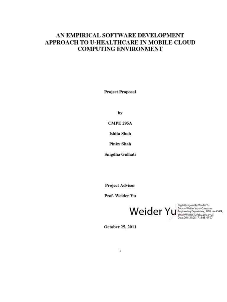 Group 19 CMPE 295A Project Proposal | PDF | Software As A Service | Cloud Computing