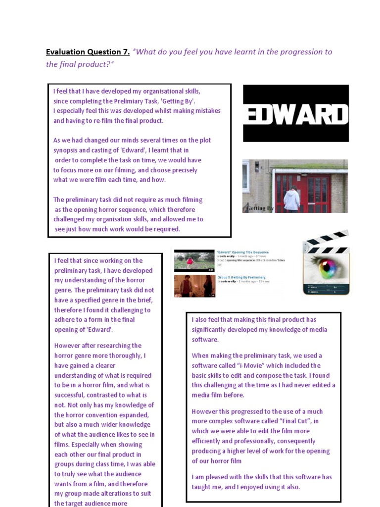 Skills Gained in Film Project | PDF | Games & Activities