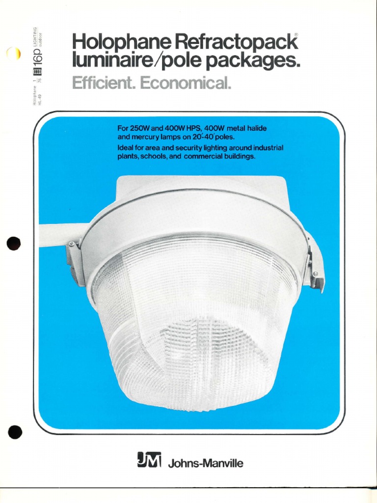 Holophane Refractopack Series Brochure 1-76 | PDF