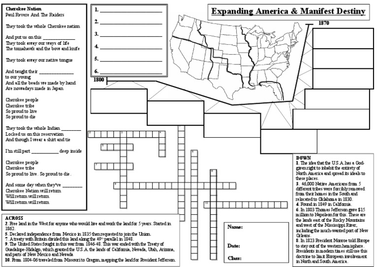 Manifest Destiny and Westward Expansion | PDF | History