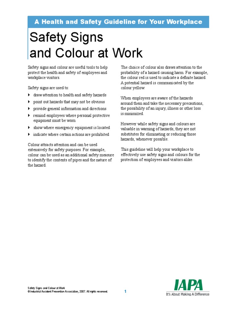 Saf Signs | PDF | Dangerous Goods | Safety