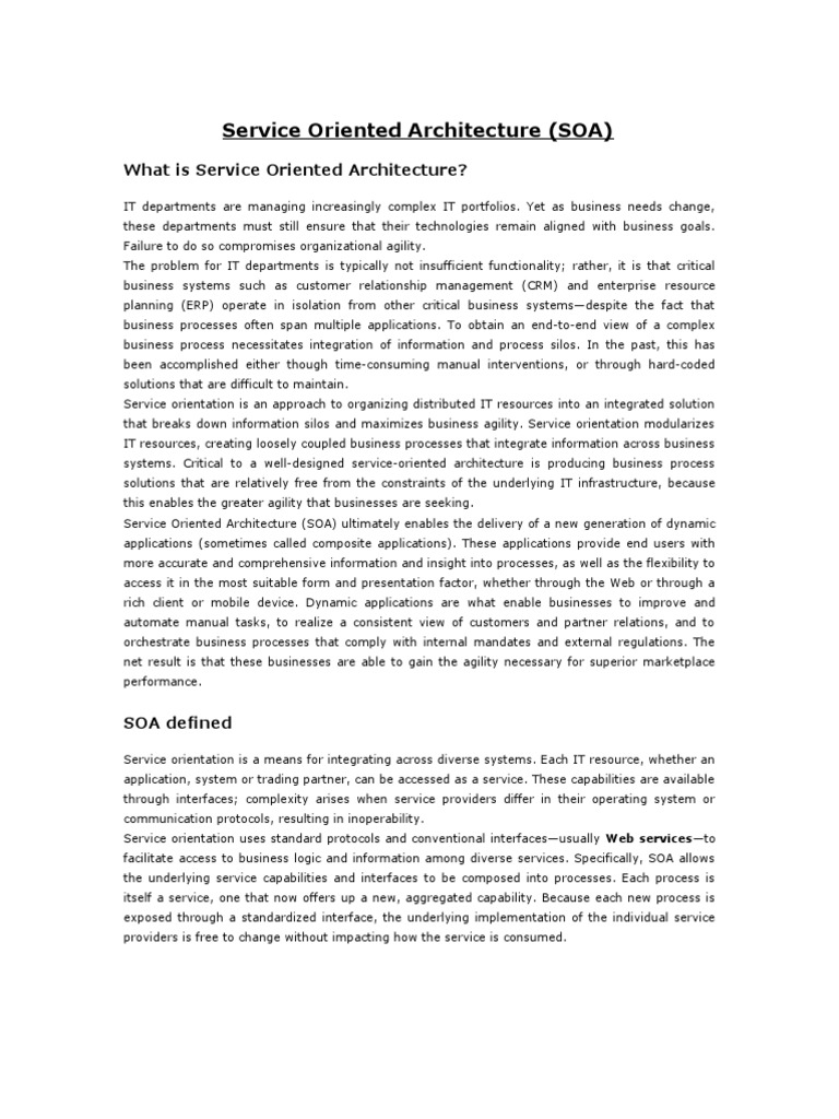 What Is Service Oriented Architecture? | PDF | Service Oriented Architecture | Web Service