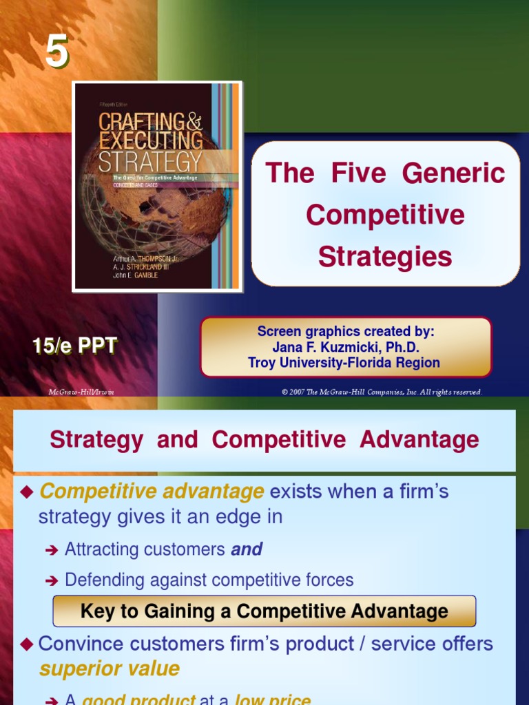 The Five Generic Competitive Strategies: Chapter Title | PDF | Niche ...