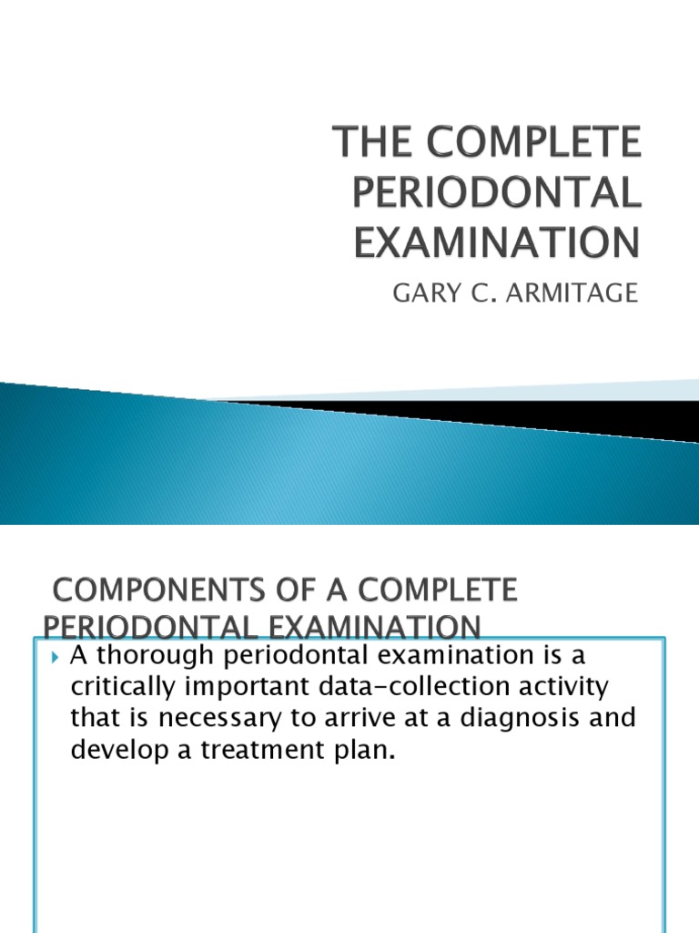 The Complete Periodontal Examination | PDF | Business