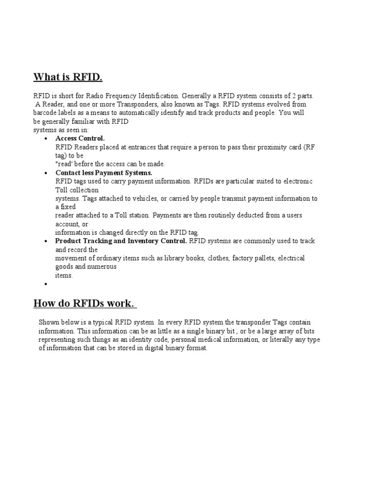 RFID Explained - What is RFID and How Does it Work | PDF | Radio ...