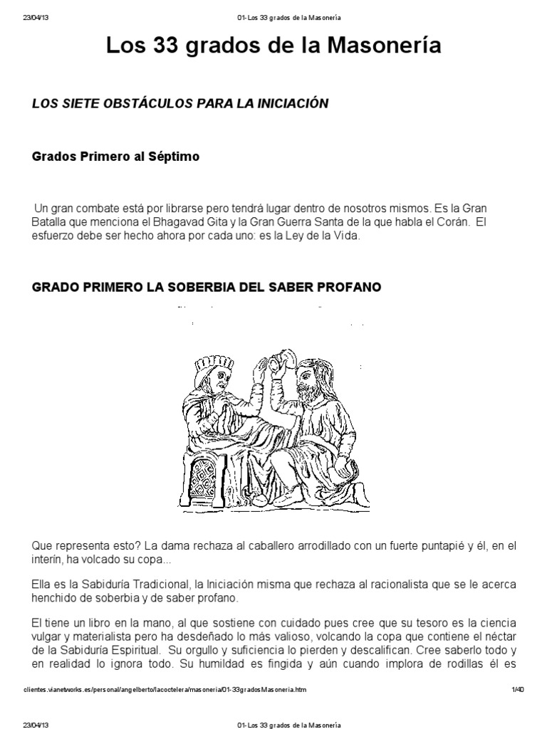 Los 33 Grados de la Masonería | PDF | Masonería | Amor