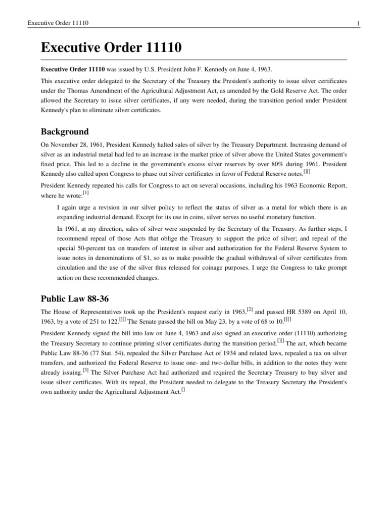 Executive Order 11110.pdf | Executive Branch Of The United States ...