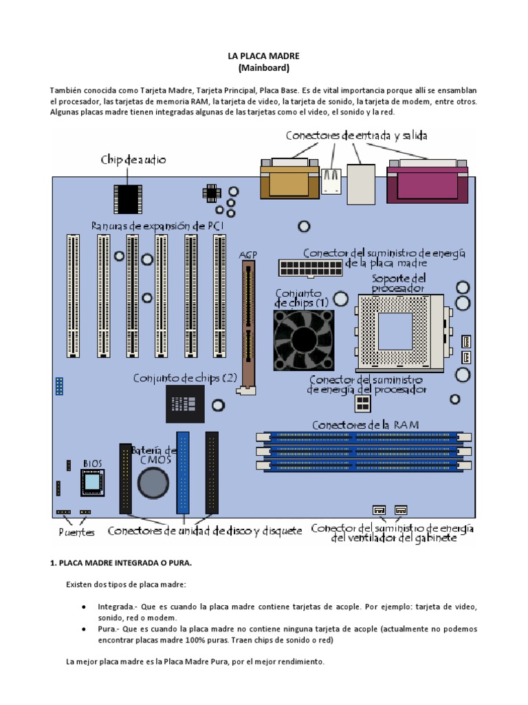 La Placa Madre | PDF | Microprocesador | Tecnología digital