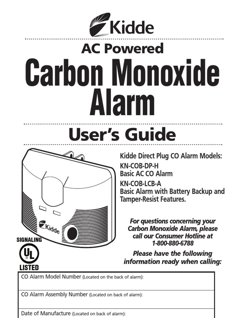 Manual Kidde, 900-0107, 900-0193, 21006674 English | PDF | Carbon ...