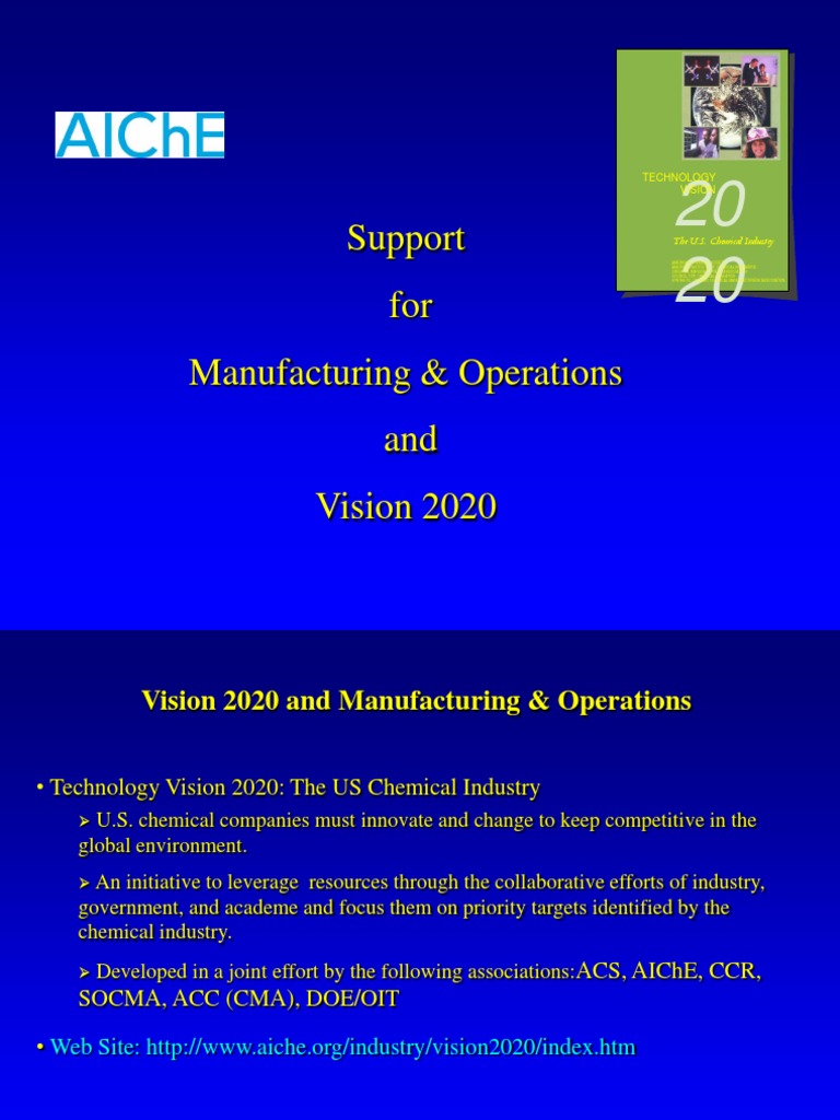 VISION 2020 TECH VISION FOR US CHEMICAL INDUSTRY | PDF | Sustainability ...