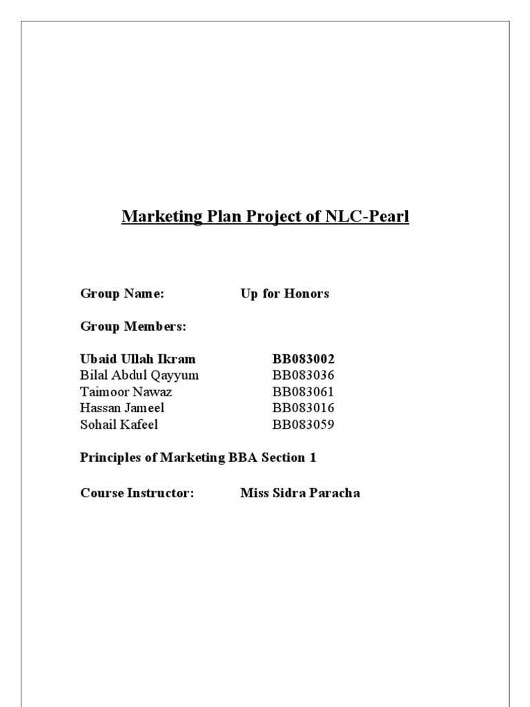 Marketing Plan Project of NLC Pearl.. | PDF | Brand | Promotion (Marketing)