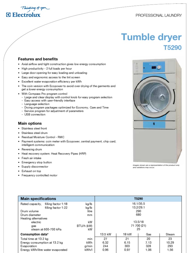 T5290 | Clothes Dryer | Kilowatt Hour | Free 30-day Trial | Scribd