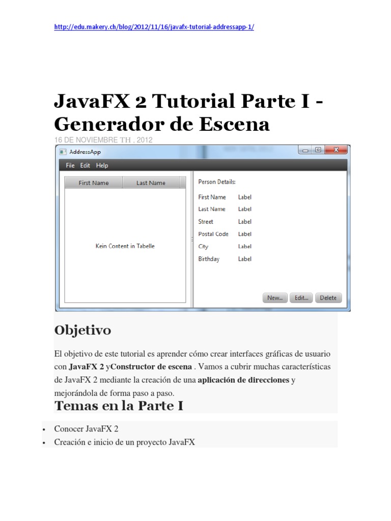 JavaFX 2 Tutorial | Descargar gratis PDF | Modelo – Vista – Controlador ...