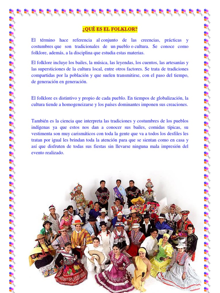Definición y Significado del Folklore | PDF | Folklore
