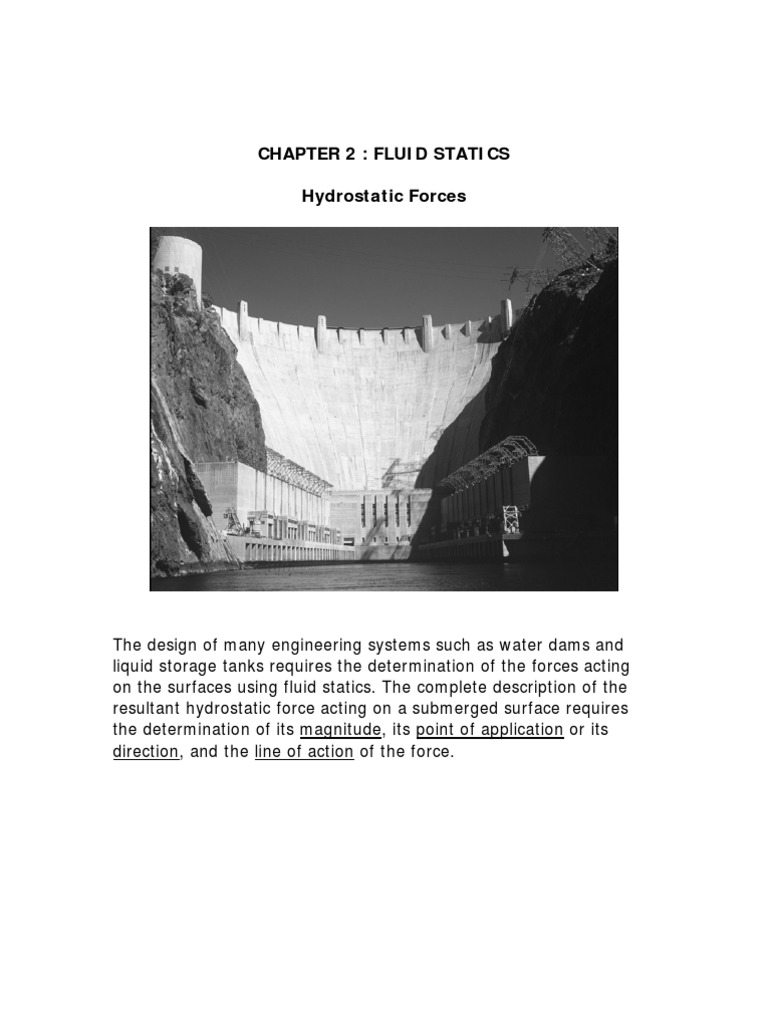 Chapter 2 Hydrostatic Forces PDF | PDF | Pressure | Continuum Mechanics
