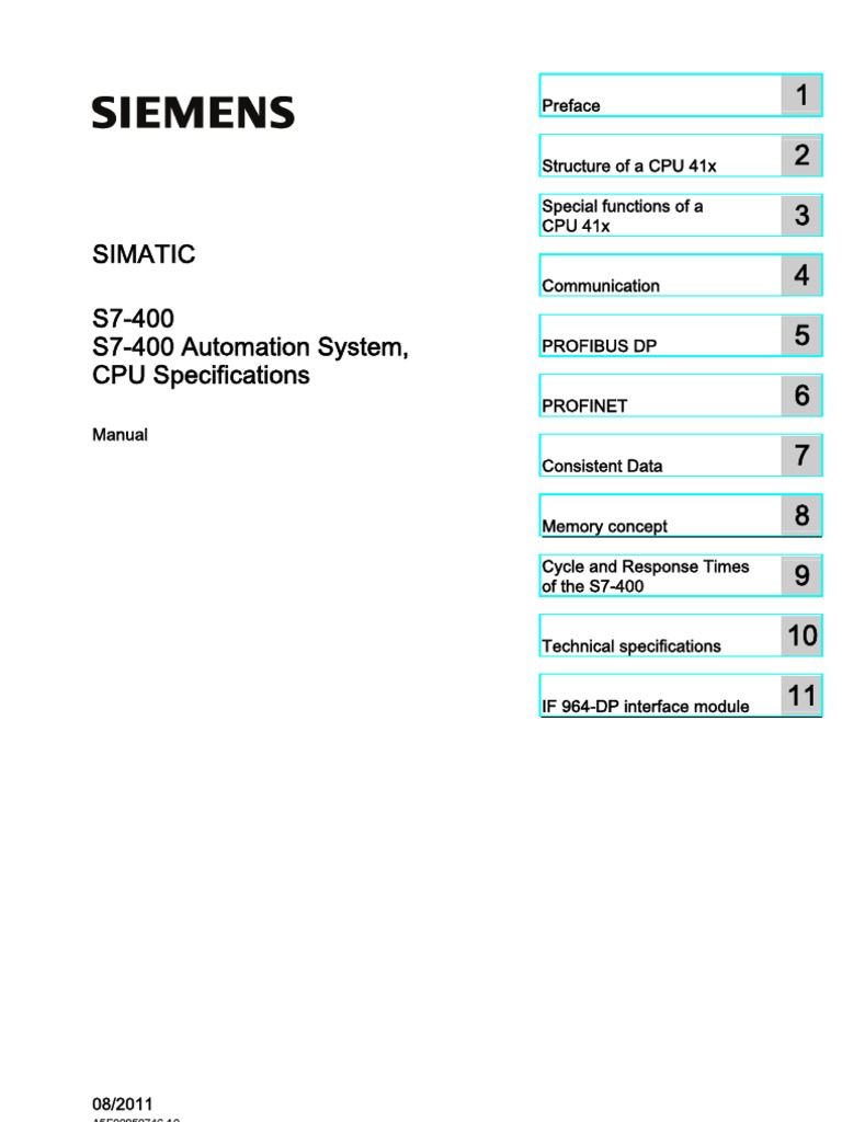 S7 400 CPU Data | PDF | Central Processing Unit | Computer Engineering