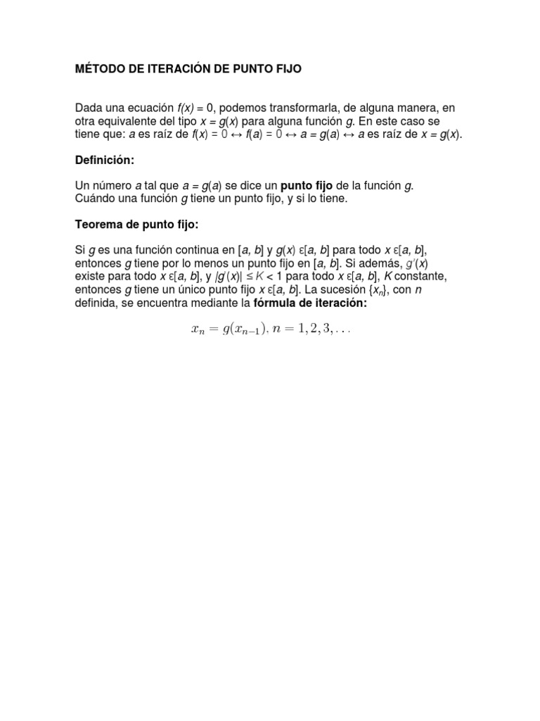 Métodos de Iteración para Encontrar Raíces | PDF | Conceptos ...