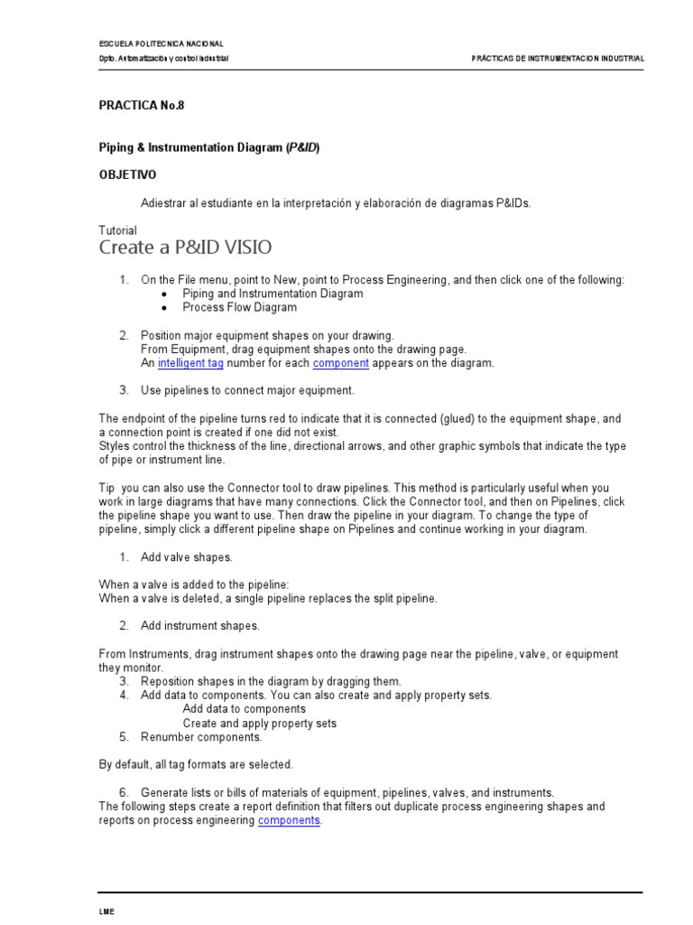 P8 Diagrama P&ID Visio | PDF | Instrumentation | Valve