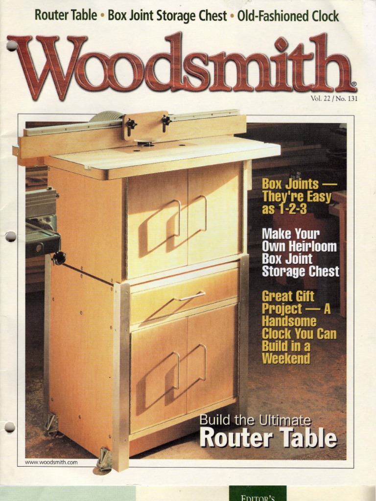 Woodsmith 131 - Build The Ultimate Router Table | PDF | Nut (Hardware ...