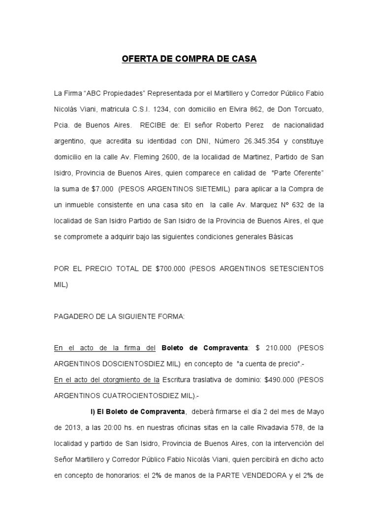 Oferta de Compra de Casa | Información del gobierno | Ley común