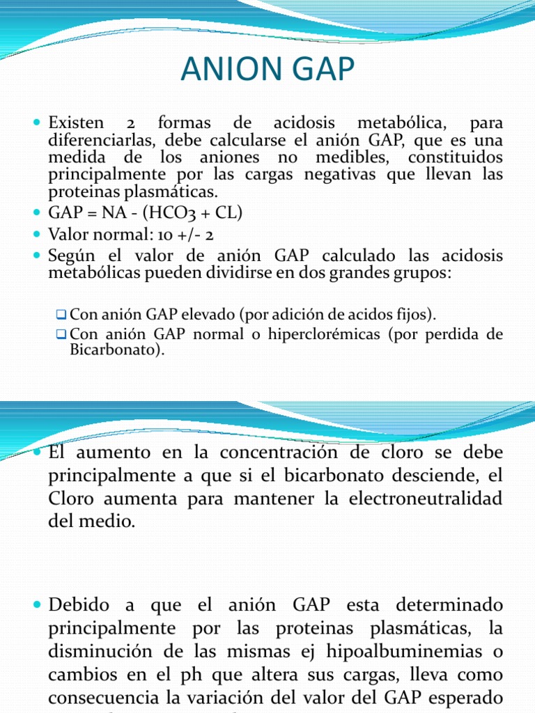 ANION GAP | Medicina | Enfermedades y trastornos