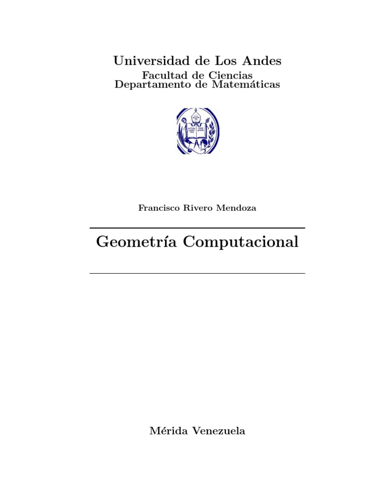 Introducción a la geometría computacional: algoritmos y aplicaciones | PDF | Conjunto convexo ...