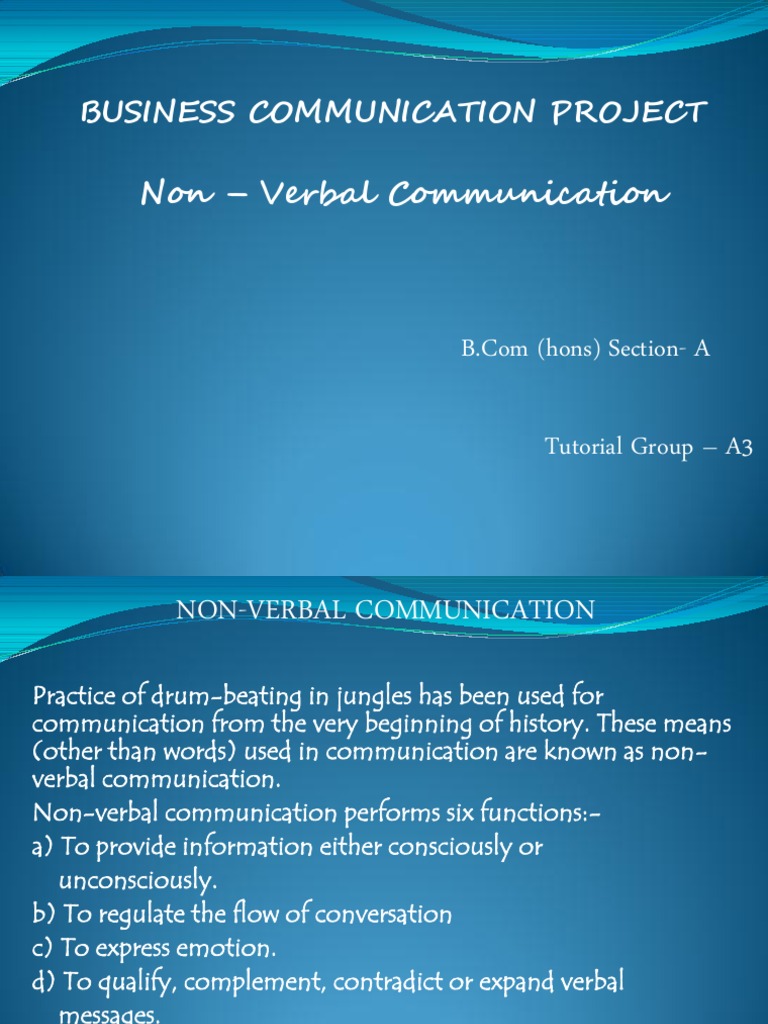 Decoding Non-Verbal Communication: An Analysis of the Various Forms and ...