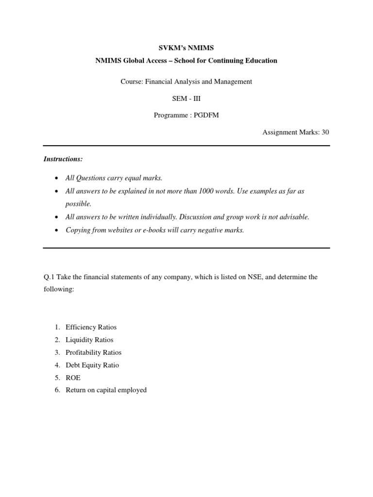 Financial Analysis and Management | PDF