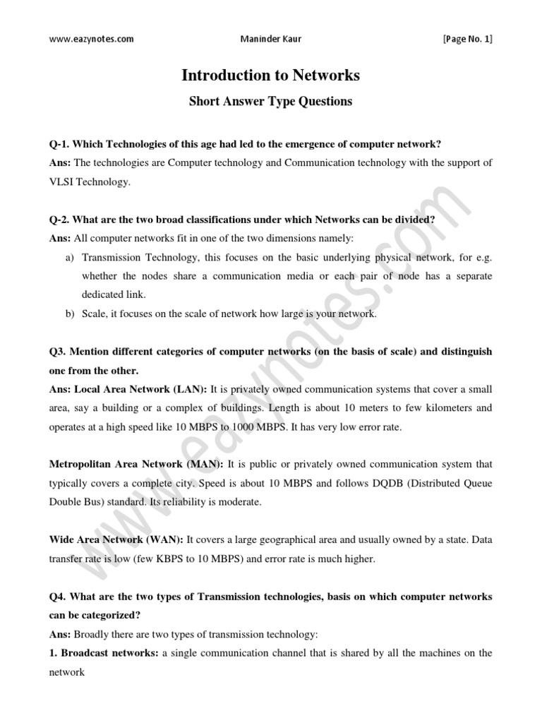 Introduction To Computer Networks | PDF