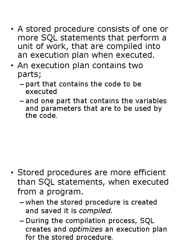 Stored Procedure | Download Free PDF | Subroutine | Sql