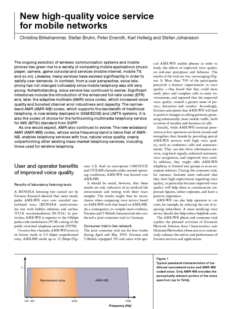 Ericsson - WB-AMR PDF | PDF | Gsm | Ip Multimedia Subsystem