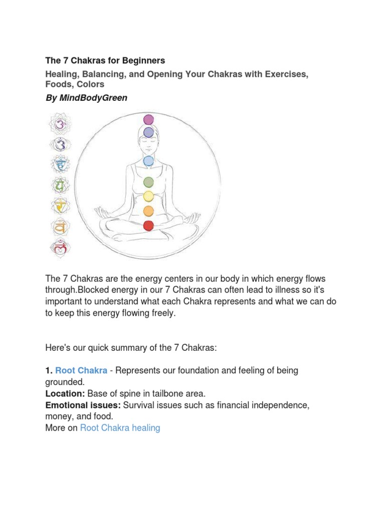 The 7 Chakras Guide to Healing and Balancing Your Energy Centers | PDF ...