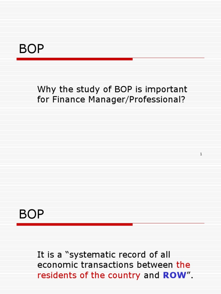 Why The Study of BOP Is Important For Finance Manager/Professional ...