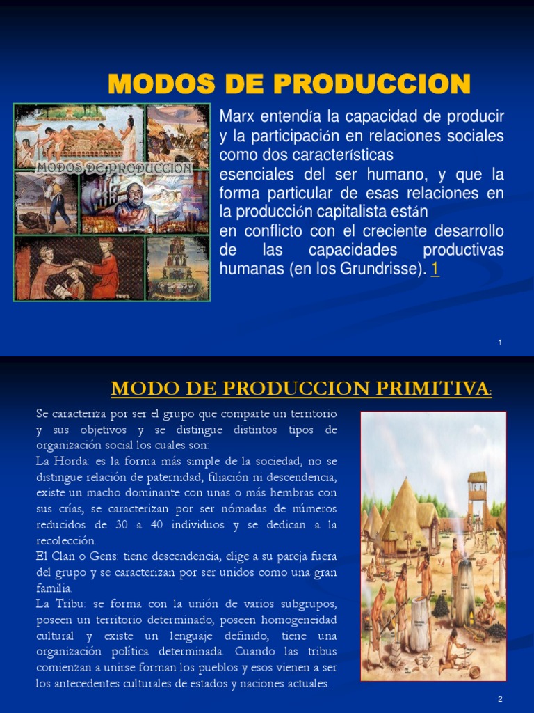 Modos de Produccion | PDF | Feudalismo | Capitalismo